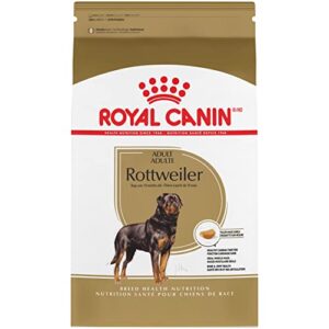 royal canin rottweiler adult breed specific dry dog food, 30 lb bag