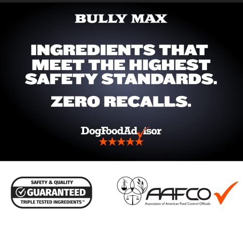 Bully Max High Performance Super Premium Dog Food. for All Ages (for Puppies & Adult Dogs). 535 Calories Per Cup. for Muscle, Size, Growth, and Weight. (5 Pound Bag)