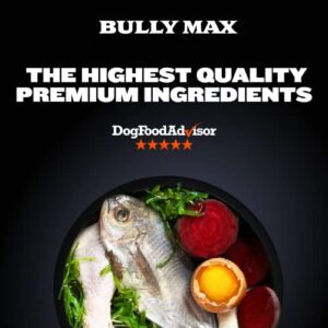 Bully Max High Performance Super Premium Dog Food. for All Ages (for Puppies & Adult Dogs). 535 Calories Per Cup. for Muscle, Size, Growth, and Weight. (5 Pound Bag)