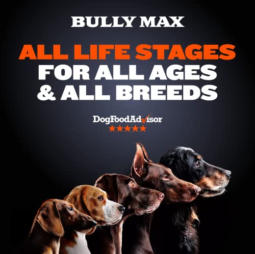 Bully Max High Performance Super Premium Dog Food. for All Ages (for Puppies & Adult Dogs). 535 Calories Per Cup. for Muscle, Size, Growth, and Weight. (5 Pound Bag)