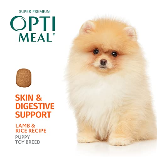 OPtimeal Puppy Dog Food - Proudly Ukrainian - Delicious Puppy Food Dry Recipe with Skin and Digestive Support for Small and Toy Breed Puppies (3.3 Pound (Pack of 1), Lamb & Rice)