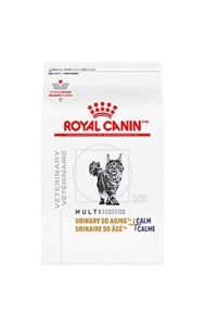 royal canin veterinary diet feline urinary so aging 7+ + calm dry cat food 17.6 lb