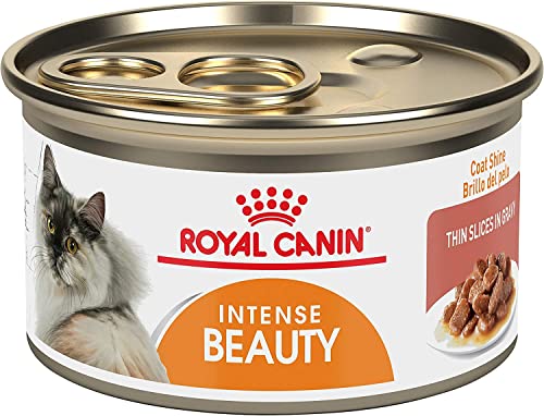 Royal Canin Feline Health Nutrition Canned Cat Food,Thin Slices in Gravy- 3 Ounce Cans- 12 Pack Variety Bundle- 2 Flavors with Pets Food Bowl (6) Adult Instinctive (6) Intense Beauty