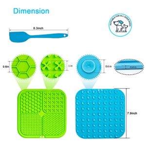 MateeyLife Licking Mat for Dogs and Cats 2PCS, Premium Lick Mats with Suction Cups for Dog Anxiety Relief, Cat Lick Pad for Boredom Reducer, Dog Treat Mat Perfect for Bathing Grooming etc.