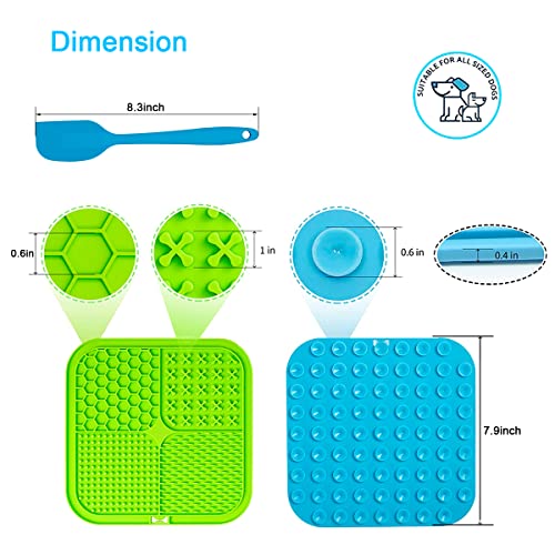 MateeyLife Licking Mat for Dogs and Cats 2PCS, Premium Lick Mats with Suction Cups for Dog Anxiety Relief, Cat Lick Pad for Boredom Reducer, Dog Treat Mat Perfect for Bathing Grooming etc.