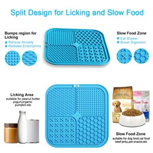 MateeyLife Licking Mat for Dogs and Cats 2PCS, Premium Lick Mats with Suction Cups for Dog Anxiety Relief, Cat Lick Pad for Boredom Reducer, Dog Treat Mat Perfect for Bathing Grooming etc.