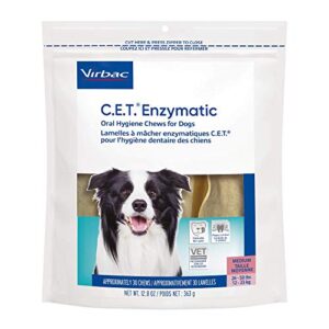 virbac cet enzymatic oral hygiene chews for dogs, beef ,12.8 oz