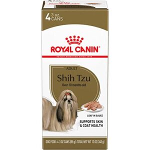 royal canin shih tzu adult breed specific wet dog food, 3 oz can 4-pack