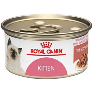 royal canin feline health nutrition thin slices in gravy wet kitten food, 3 oz., case of 24