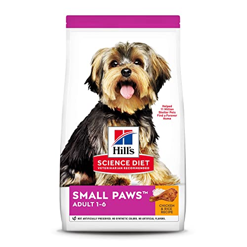 Hill's Science Diet Dry Dog Food, Adult, Small Paws for Small Breed Dogs, Chicken Meal & Rice, 4.5 lb. Bag