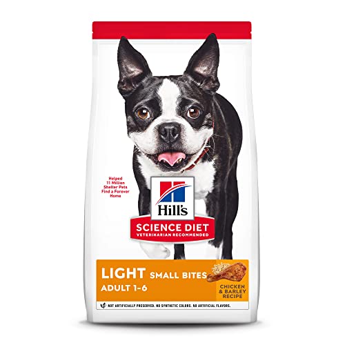 Hill's Science Diet Dry Dog Food, Adult, Light for Healthy Weight & Weight Management, Small Bites, Chicken Meal & Barley Recipe, 30 lb Bag