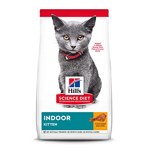 Hill's Science Diet Dry Cat Food, Kitten, Indoor, Chicken Recipe, 7 LB