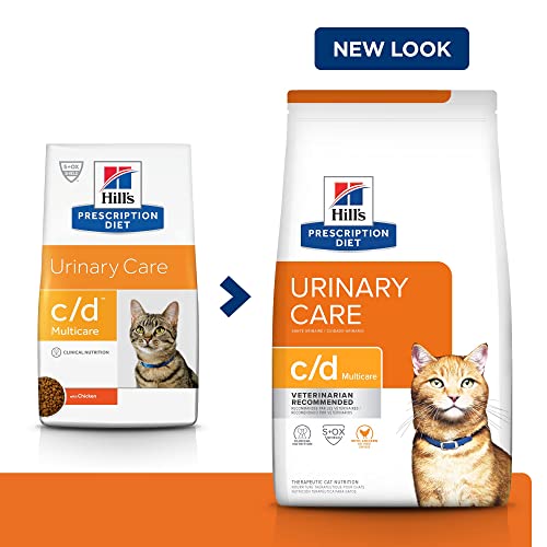 Hill's Prescription Diet c/d Multicare Urinary Care with Chicken Dry Cat Food, Veterinary Diet, 8.5 lb. Bag (Packaging May Vary)