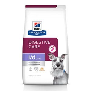 hill’s prescription diet i/d low fat digestive care chicken flavor dry dog food, veterinary diet, 27.5 lb. bag