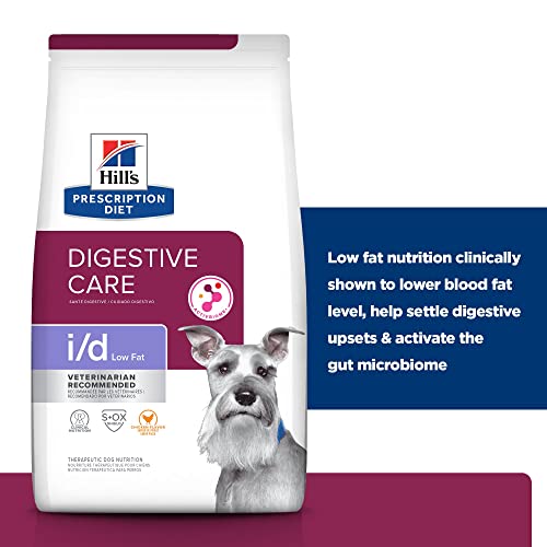 Hill's Prescription Diet i/d Low Fat Digestive Care Chicken Flavor Dry Dog Food, Veterinary Diet, 27.5 lb. Bag