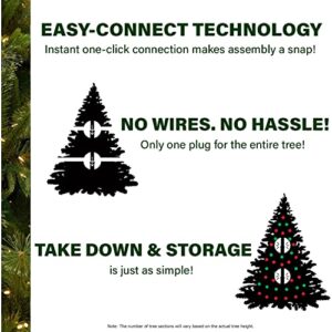 Fraser Hill Farm 7.5-Ft. Foxtail Pine Christmas Tree with Smart String Lighting, Green