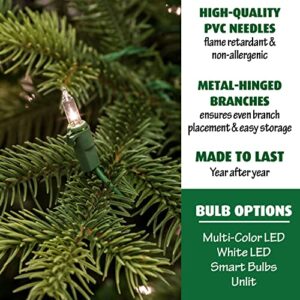 Fraser Hill Farm 7.5-Ft. Foxtail Pine Christmas Tree with Smart String Lighting, Green