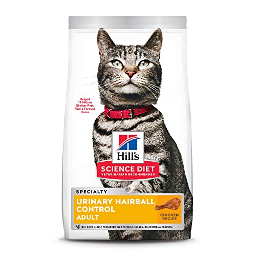 Hill's Science Diet Dry Cat Food, Adult, Urinary & Hairball Control, Chicken Recipe, 7 lb Bag