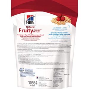 Hill's Dog Treats Crunchy Fruity Snacks with Cranberries & Oatmeal, Healthy Dog Snacks, 8 oz Bag