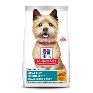 hill’s science diet dry dog food, adult, healthy mobility small bites, chicken meal, brown rice & barley recipe, 30 lb. bag