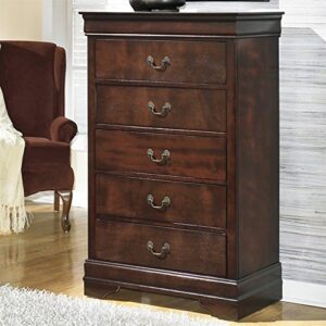 BOWERY HILL 5-Drawer Chest in Warm Dark Brown