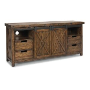 bowery hill farmhouse wooden carpenter brown entertainment base