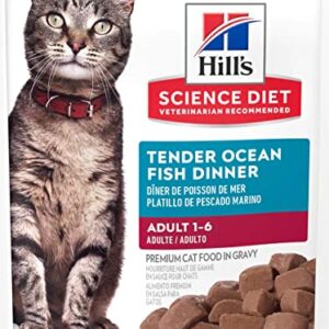 Shadowlish Hill's Science Diet Adult Cat Food Bundle with a Reusable Container of Catnip (Tender Ocean Fish Dinner)