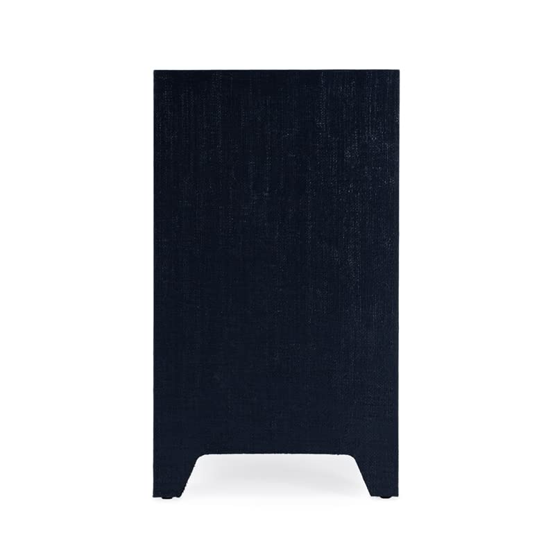 BOWERY HILL Traditional Wood 1 Drawer Nightstand - Navy Blue