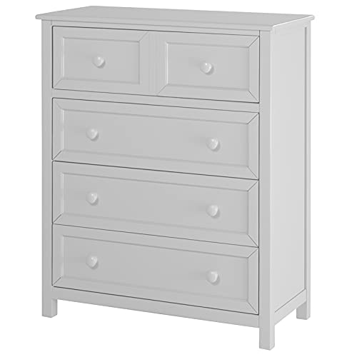 BOWERY HILL Contemporary Wood Four Drawer Chest White Finish