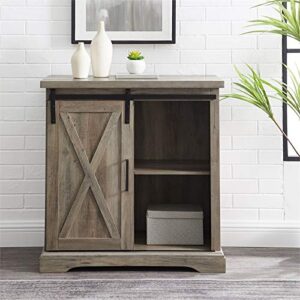 BOWERY HILL 32" Rustic Farmhouse Buffet Accent Cabinet - Gray Wash