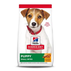 hill’s science diet dry dog food, puppy, small bites, chicken meal & barley recipe, 4.5 lb. bag