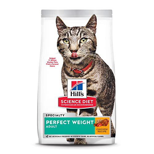 Hill's Science Diet Dry Cat Food, Adult, Perfect for Weight Management, Chicken Recipe, 7 lb. Bag