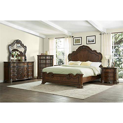 BOWERY HILL Brown Cherry 9-Drawer Dresser