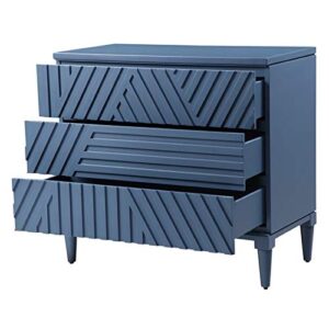 BOWERY HILL Contemporary Drawer Chest in Deep Sea Blue