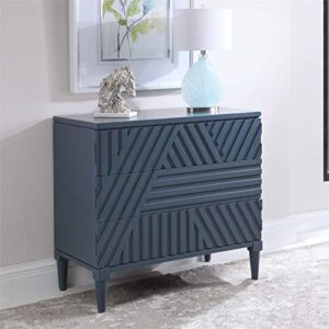 BOWERY HILL Contemporary Drawer Chest in Deep Sea Blue