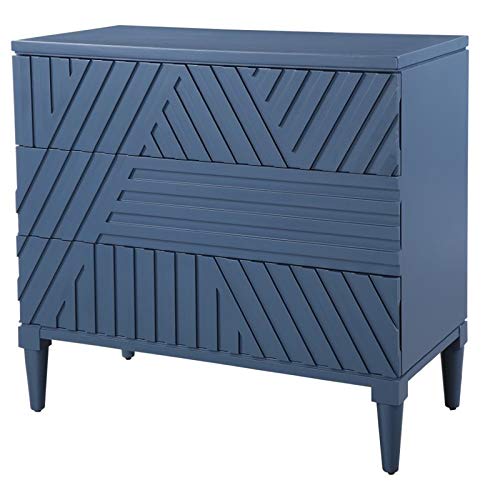 BOWERY HILL Contemporary Drawer Chest in Deep Sea Blue