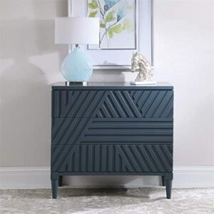 BOWERY HILL Contemporary Drawer Chest in Deep Sea Blue