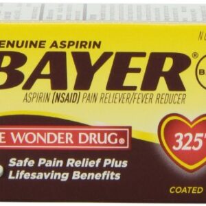 Genuine Bayer Aspirin 325mg Tablets, 24-Count (Pack of 2)