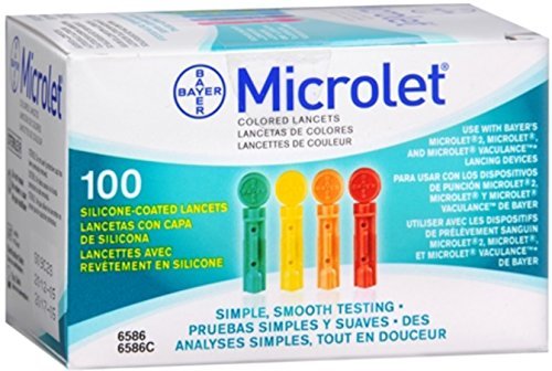 Microlet Colored Lancets 100 Each by Microlet