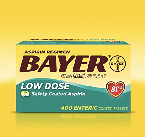 Bayer Consumer Health Bayer Low Dose Safety Coated Aspirin 81 mg , 400-Count (Pack of 2)