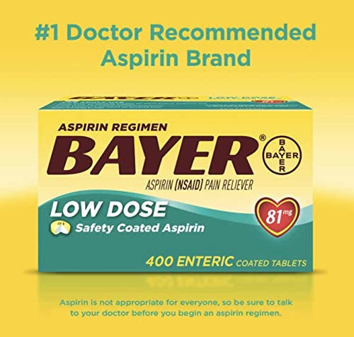 Bayer Consumer Health Bayer Low Dose Safety Coated Aspirin 81 mg , 400-Count (Pack of 2)