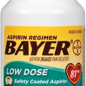 Bayer Consumer Health Bayer Low Dose Safety Coated Aspirin 81 mg , 400-Count (Pack of 2)