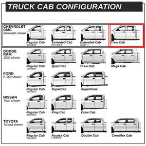 South Mud Bay Compatible with Crew Cab Pair 6" Nerf Bar Running Board Side Steps STEPBZTL8017