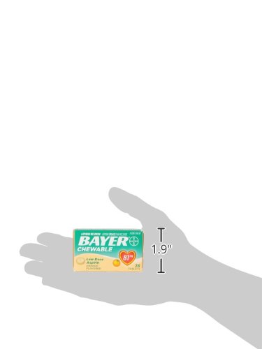 Aspirin Regimen Bayer, 81mg Chewable Tablets, Pain Reliever, Orange, 36 Count