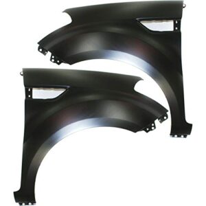 south mud bay fender set compatible with hatchback front primed steel pair 14471048