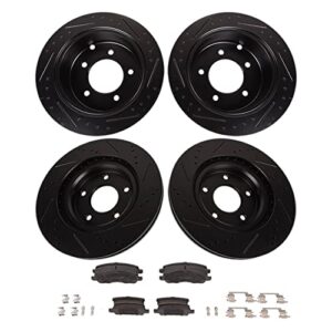 south mud bay black drill slot brake rotors + ceramic pads fits a0141a0247