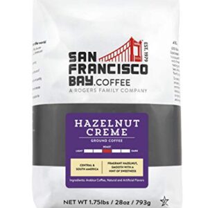 San Francisco Bay Ground Coffee - Hazelnut Crème (28oz Bag), Flavored, Medium Roast