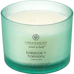 Chesapeake Bay Candle Scented Candle, Balance + Harmony (Water Lily Pear), Coffee Table