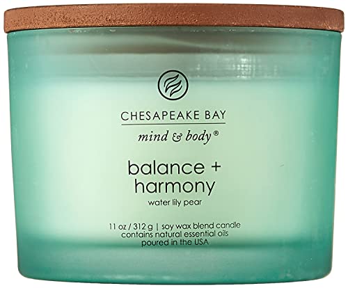 Chesapeake Bay Candle Scented Candle, Balance + Harmony (Water Lily Pear), Coffee Table