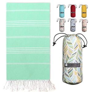 bay laurel turkish beach towel with travel bag 39 x 71 quick dry sand free lightweight large oversized beach towel turkish towels light beach towel travel towels